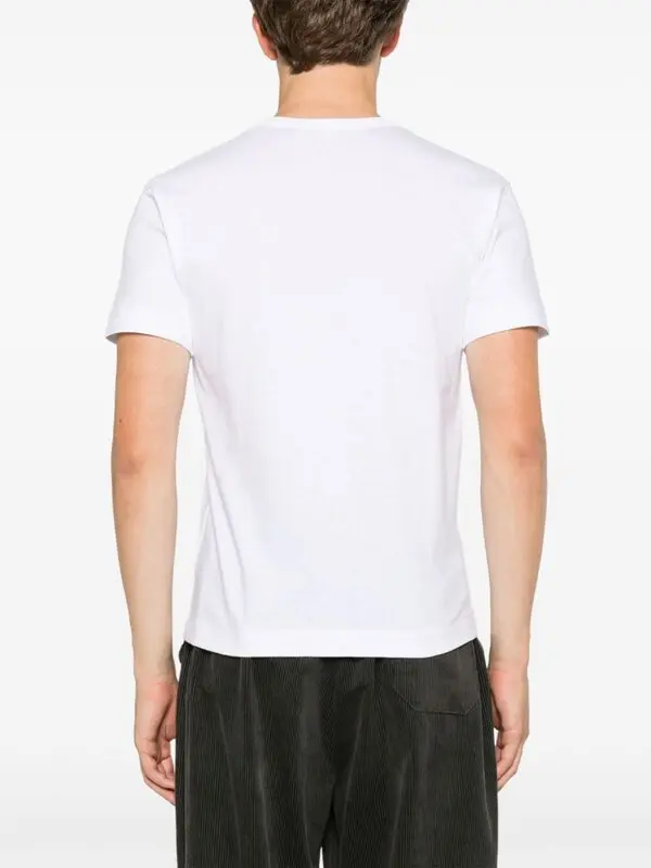 Play Comme Des Garcon Heart-patch T-shirt - White