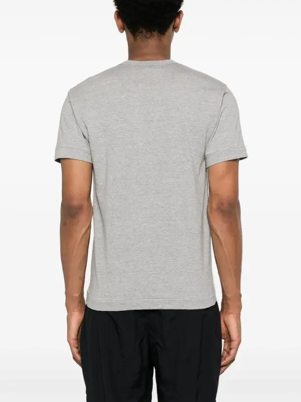 Play Comme Des Garcon Double Heart Patch T-shirt - Grey
