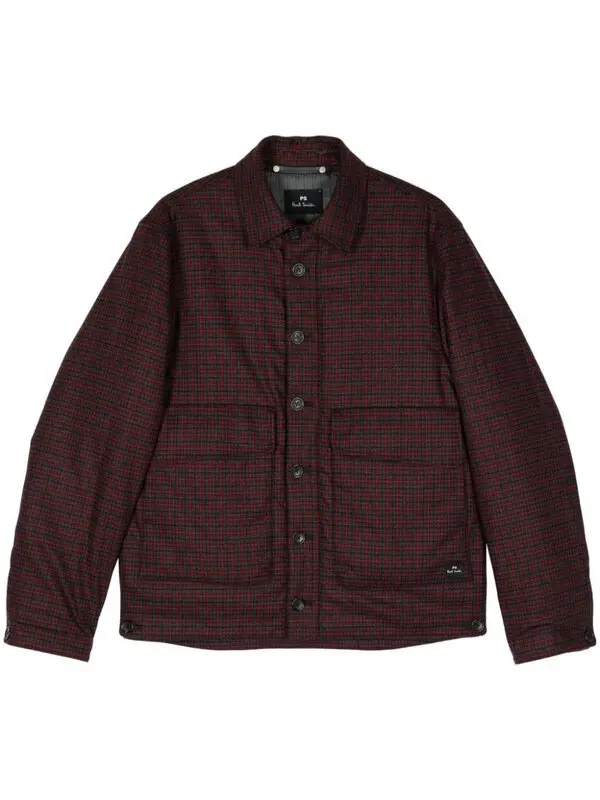 Paul Smith Plaid Wool-blend Flannel Jacket