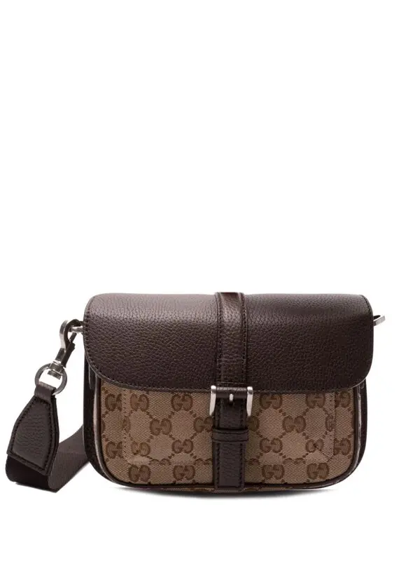Gucci Gg Canvas Shoulder Bag - Brown