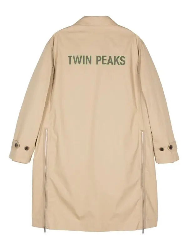 Undercover Logo-print Mid-length Coat - Brown