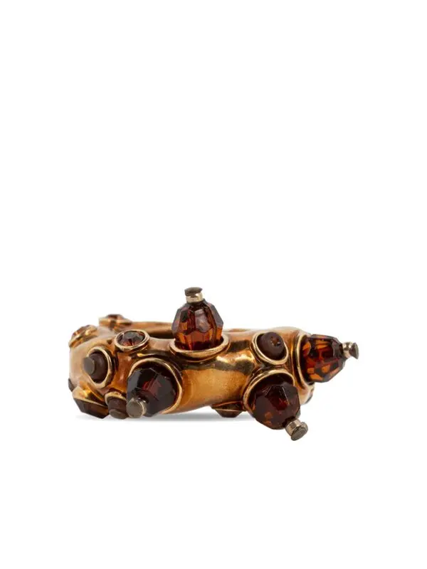 Dries Van Noten Stone-embellished Brass Ring