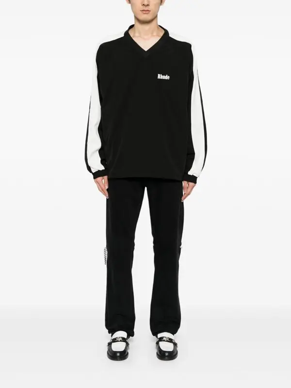 Rhude Raven Sweatshirt With Colorblock Design - Black