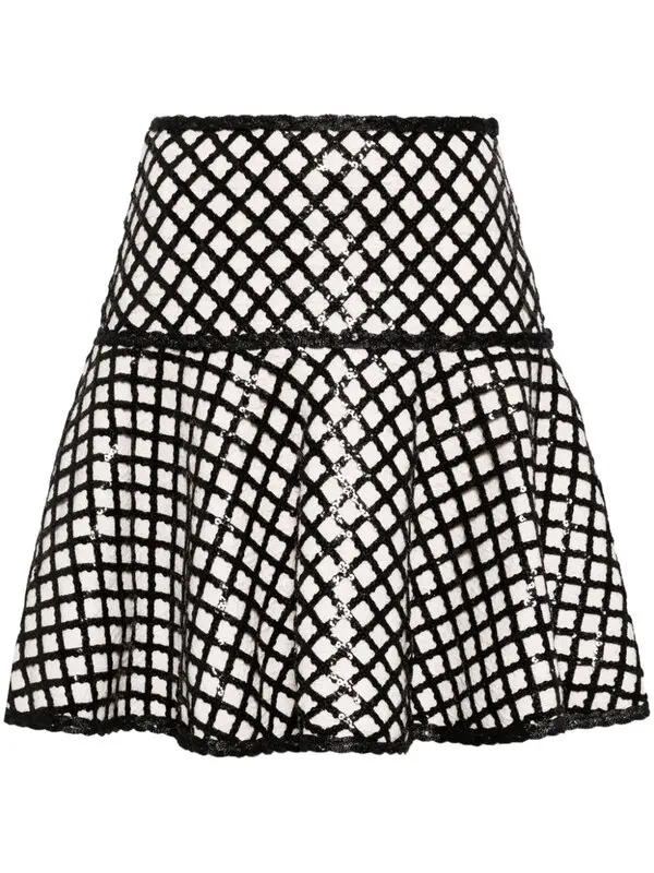 Giambattista Valli Sequined Bouclé Skirt