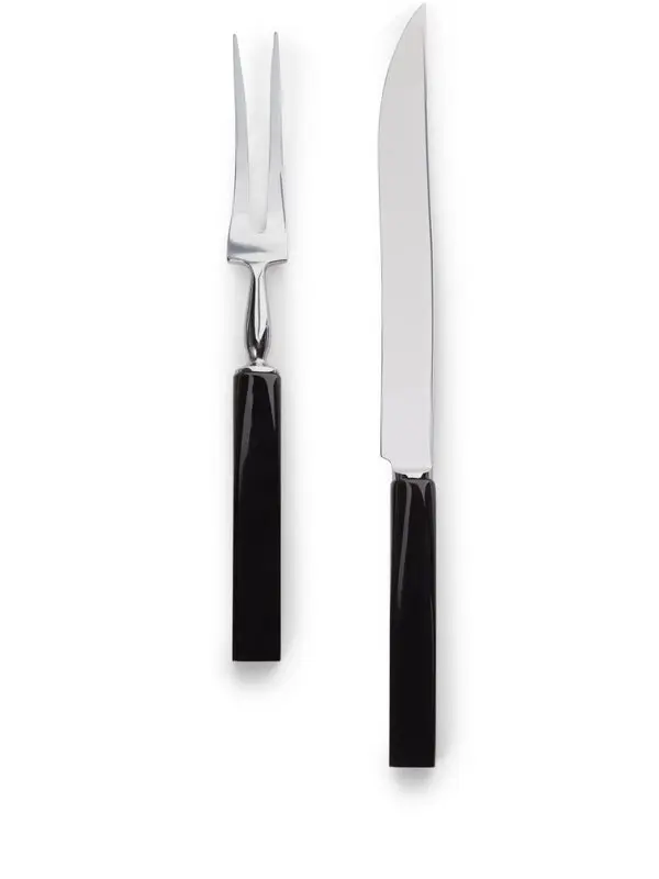 Brunello Cucinelli Steel Fork And Knife - Black
