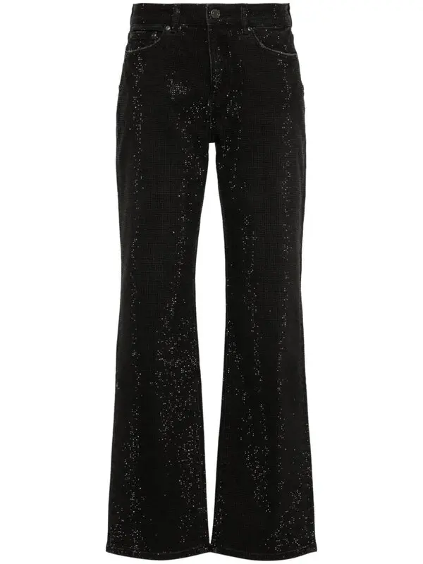 PURPLE BRAND Crystal-embellished Straight Leg Jeans