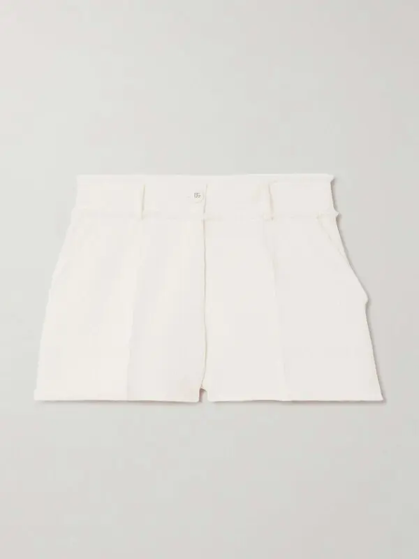 Dolce & Gabbana Frayed Wool-blend Tweed Shorts