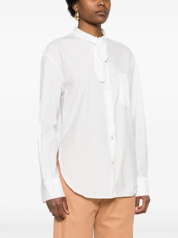FORTE_FORTE Pussy-bow Cotton Shirt