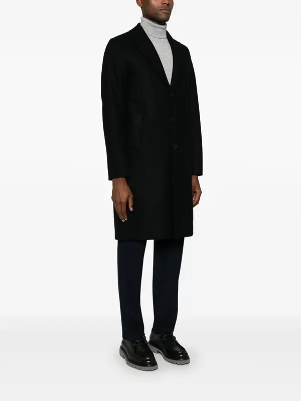 Harris Wharf London Cashmere Pea Coat - Black