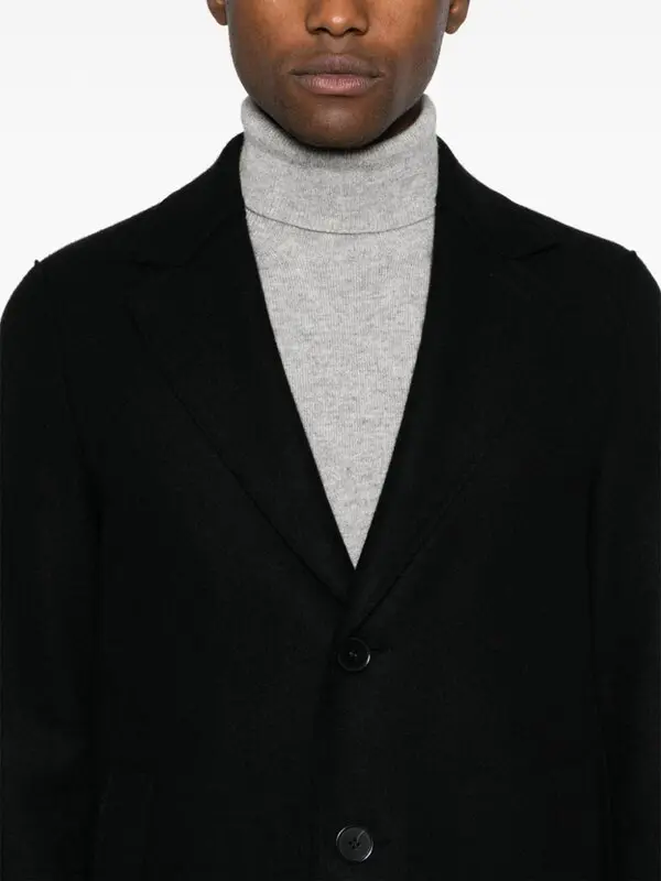 Harris Wharf London Cashmere Pea Coat - Black