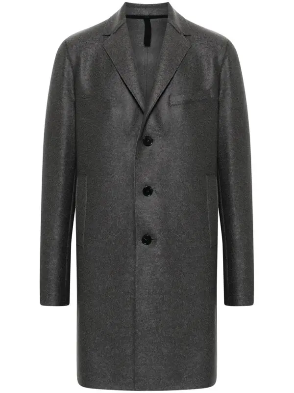 HARRIS WHARF LONDON PEACOAT EBONY GREY Harris Wharf London Slouchy