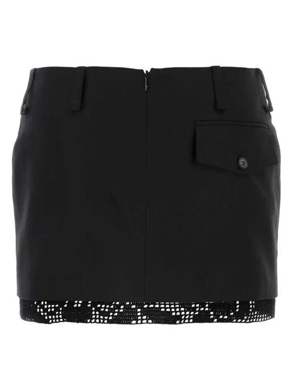 Magda Butrym Crochet-trimmed Mini Skirt