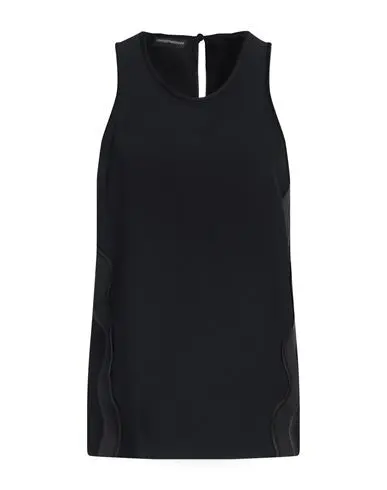 Emporio Armani Cady Top With Appliqués - Black