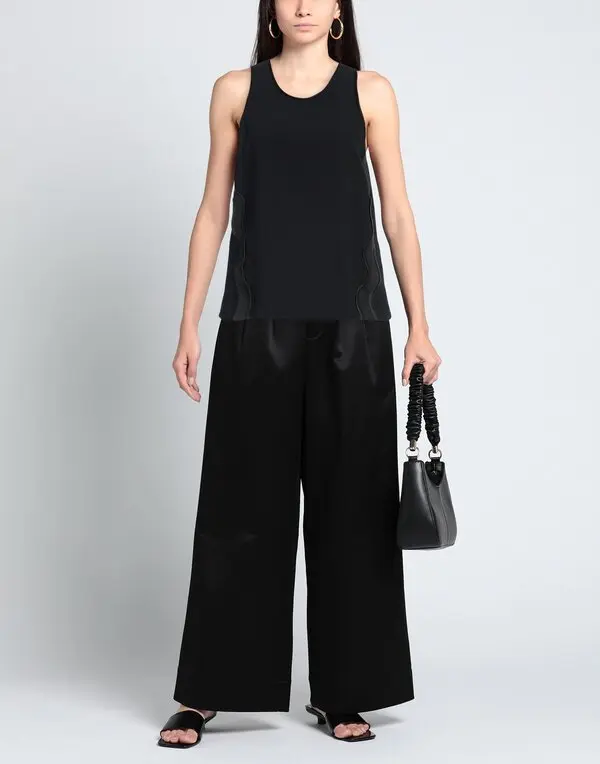 Emporio Armani Cady Top With Appliqués - Black