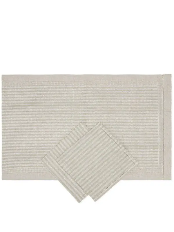 Brunello Cucinelli Placemat And Napkin Set - Neutrals