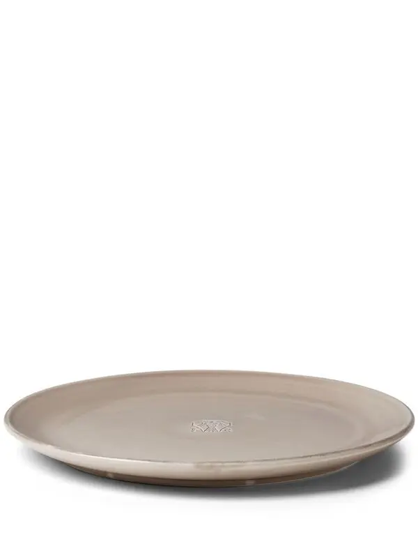 Brunello Cucinelli Logo-engraved Ceramic Plate - Brown