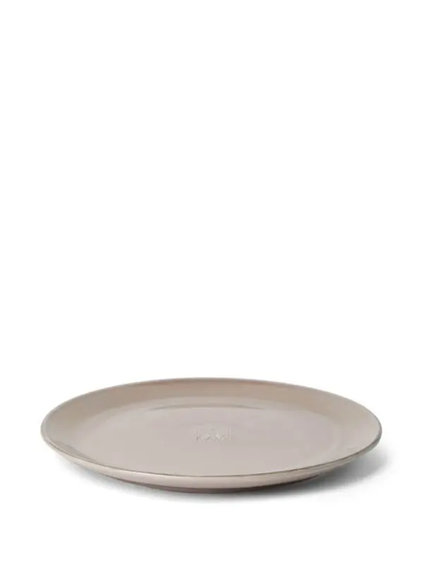 Brunello Cucinelli Logo-engraved Ceramic Plate - Brown