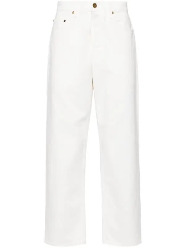 GOLDEN GOOSE Star-detail Tapered Jeans - White
