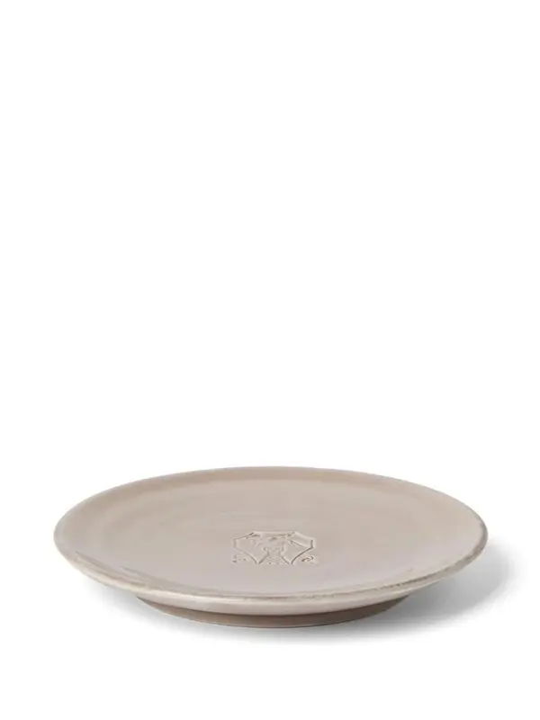 Brunello Cucinelli Logo-engraved Ceramic Plate - Brown