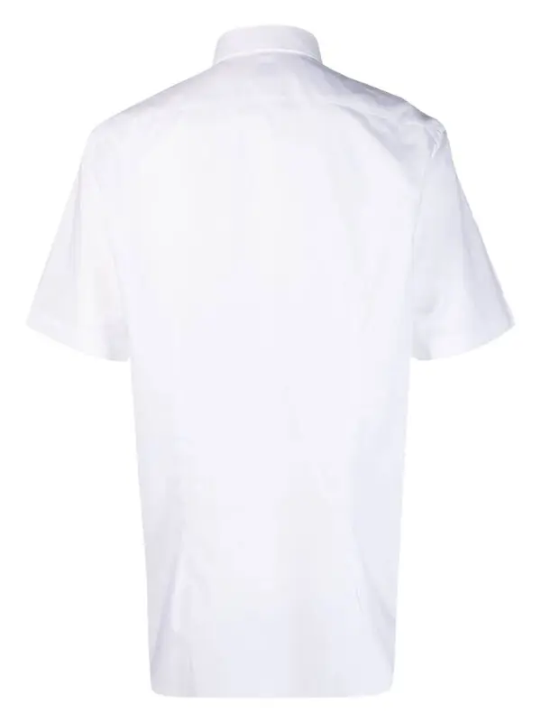 XACUS Spread-collar Short-sleeve Shirt - White
