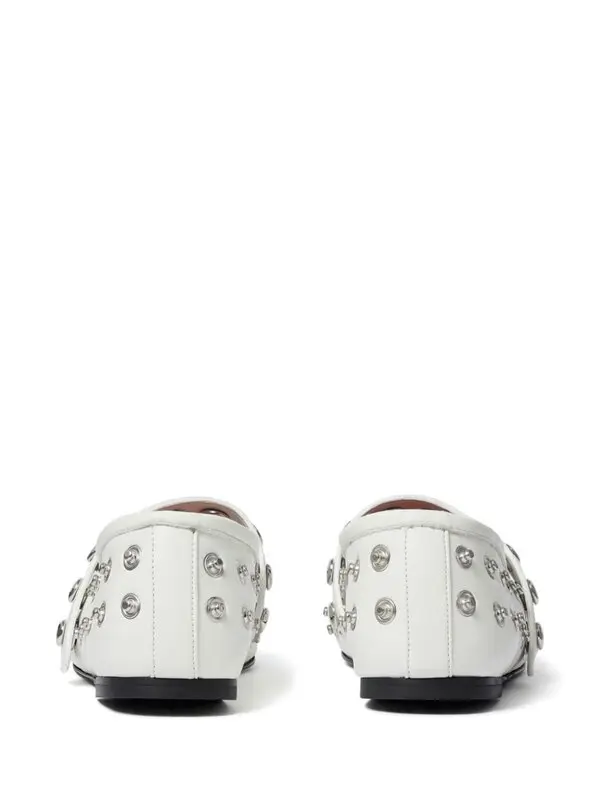 Stella McCartney Stud-embellished Ballerinas - White