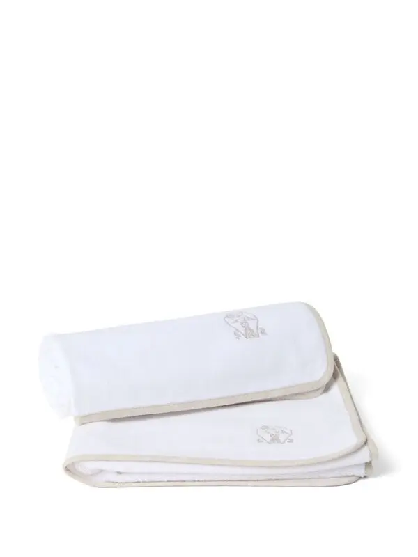 Brunello Cucinelli Logo-embroidered Towel - White