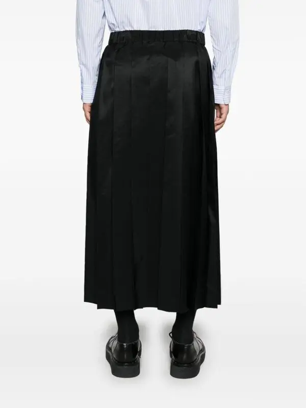 Simone Rocha Pleated Mid-length Skirt - Black