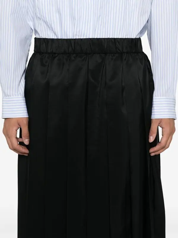 Simone Rocha Pleated Mid-length Skirt - Black