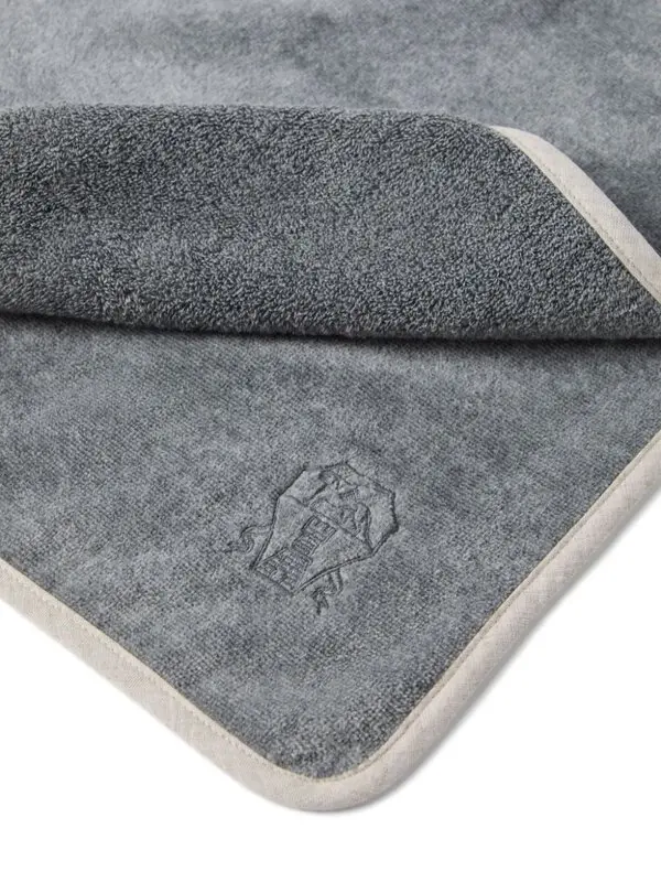 Brunello Cucinelli Logo-embroidered Towel - Grey