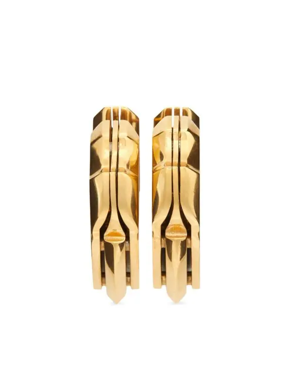 Burberry Shield Hoop Earrings - Gold