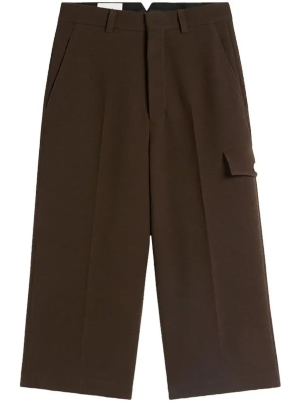 AMI Paris Virgin Wool Cropped Trousers