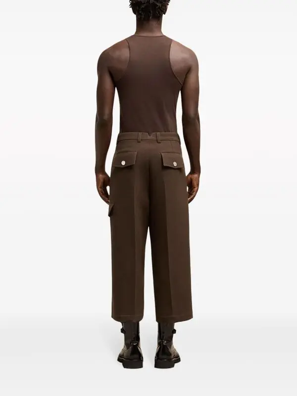 AMI Paris Virgin Wool Cropped Trousers
