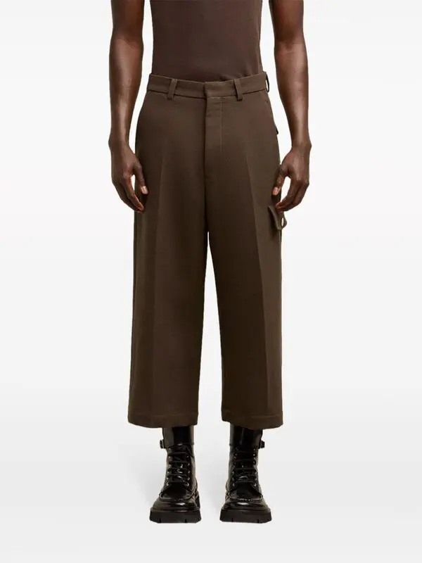AMI Paris Virgin Wool Cropped Trousers