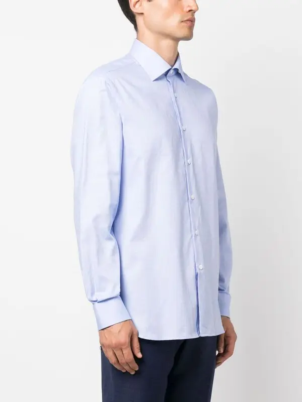 Pal Zileri Long-sleeve Cotton Shirt - Blue