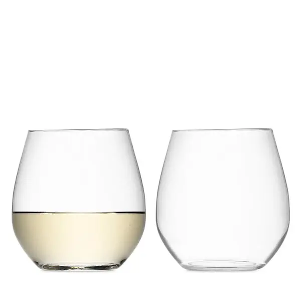 LSA Wine Stemless White Wine Glass, Set Of 2 - Clear