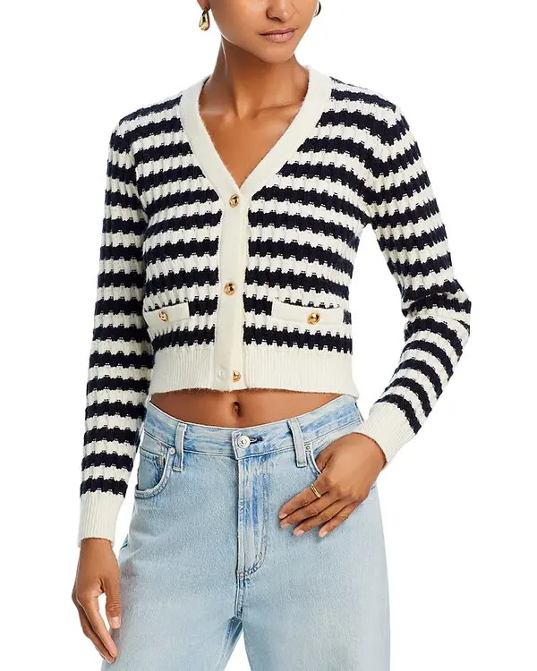 Line & Dot Laurel Cropped Knit Cardigan