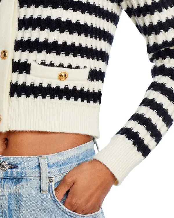 Line & Dot Laurel Cropped Knit Cardigan