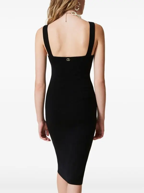 TWINSET Jewel-straps Knit Midi Dress