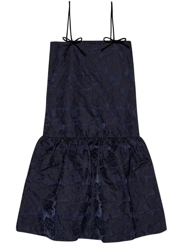 GANNI Patterned Jacquard Midi Dress