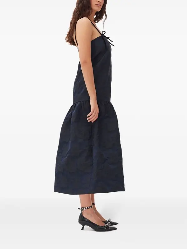 GANNI Patterned Jacquard Midi Dress