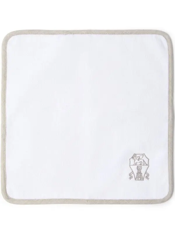 Brunello Cucinelli Logo-embroidered Towel - White