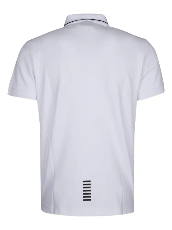 EA7 Logo-print Polo Shirt - White