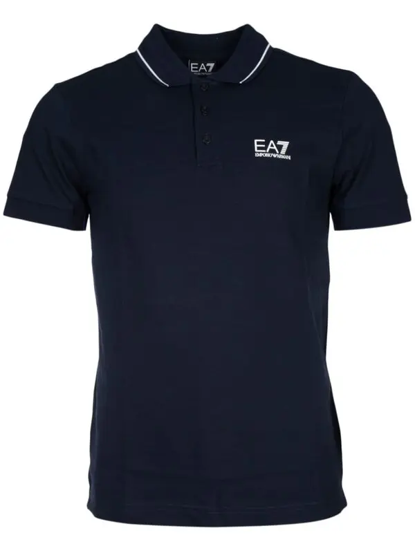 Emporio Armani Logo-print Polo Shirt - Blue