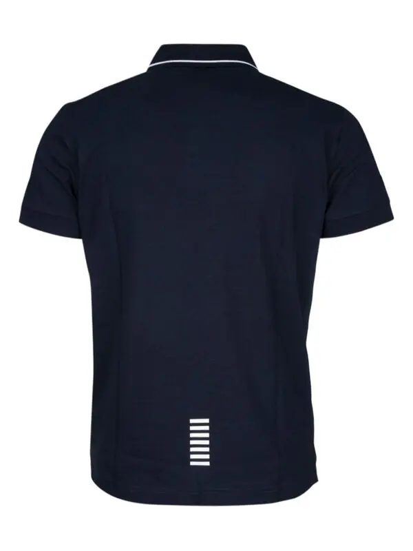 EA7 Logo-print Polo Shirt - Blue