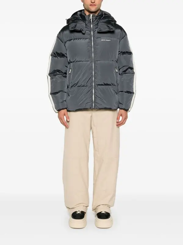 Palm Angels Logo-embroidered Puffer Jacket