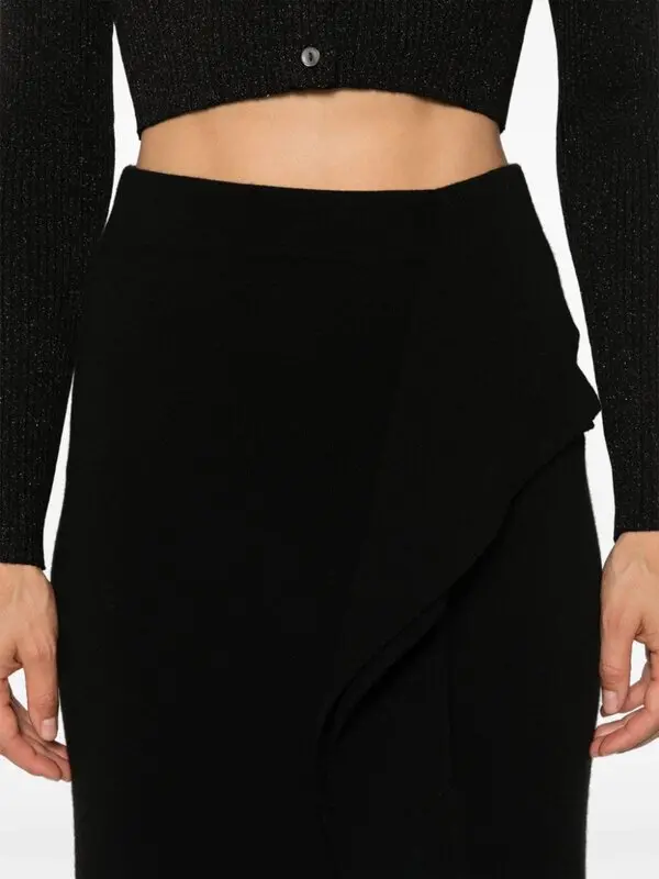 P.a.r.o.s.h Draped Midi Skirt - Black