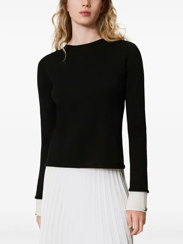 TWINSET Oval T Contrasting Jumper