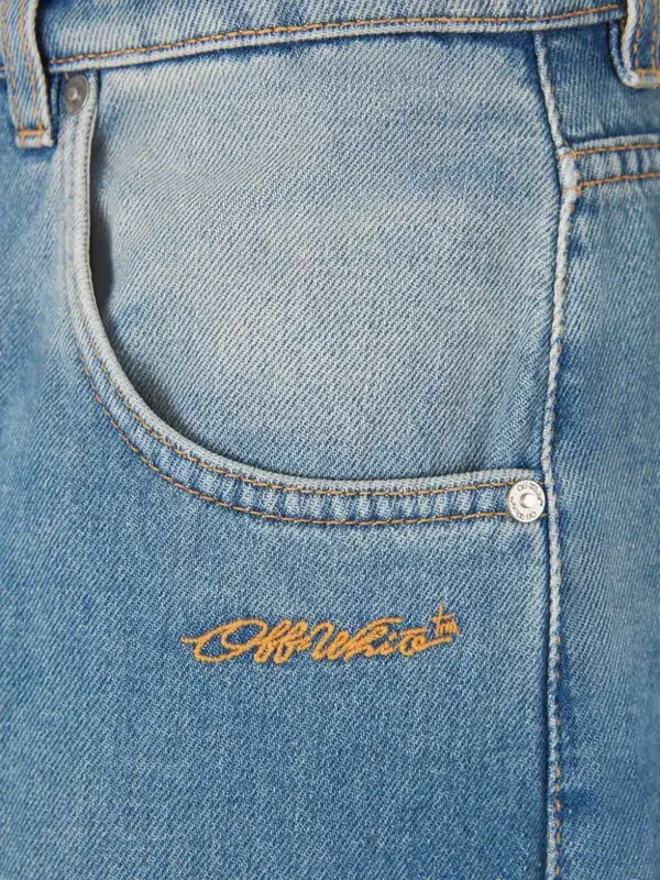 Off-White Logo-embroidered Cargo Jeans