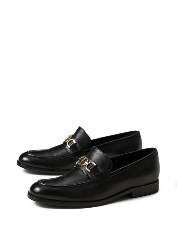 TWINSET Oval T Leather Loafers