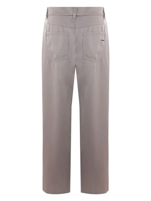 Brunello Cucinelli Wide-leg Cady-satin Trousers